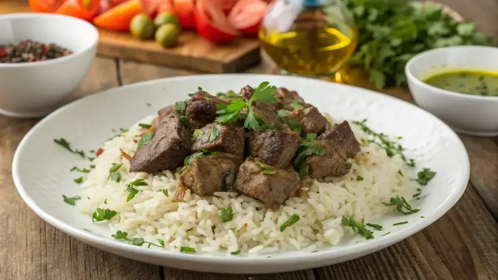 Easy Spiced Lamb Over Rice Recipe – Tender Lamb & Fluffy Rice